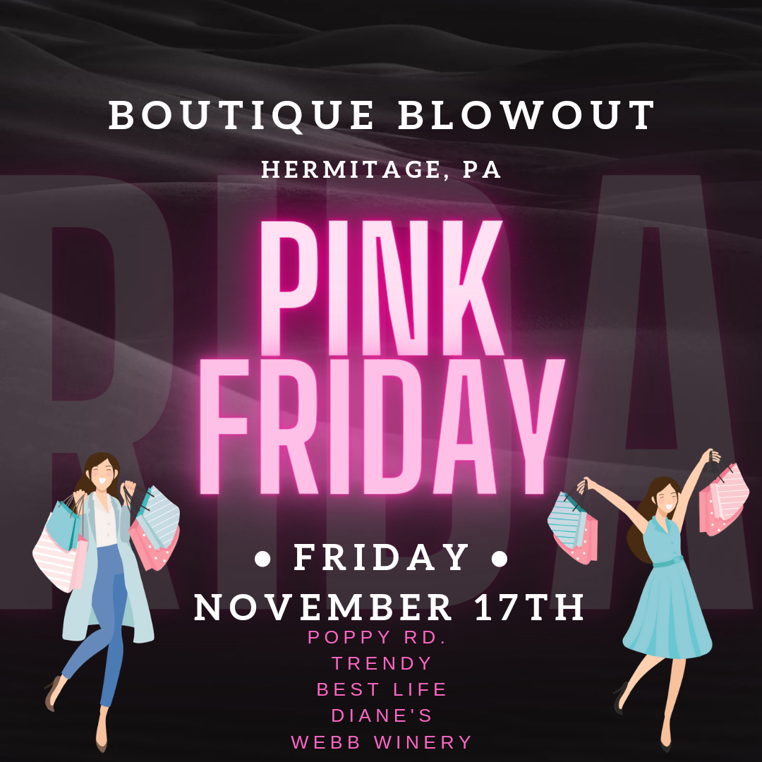 BOUTIQUE BLOWOUT – PINK FRIDAY | Visit Mercer County PA